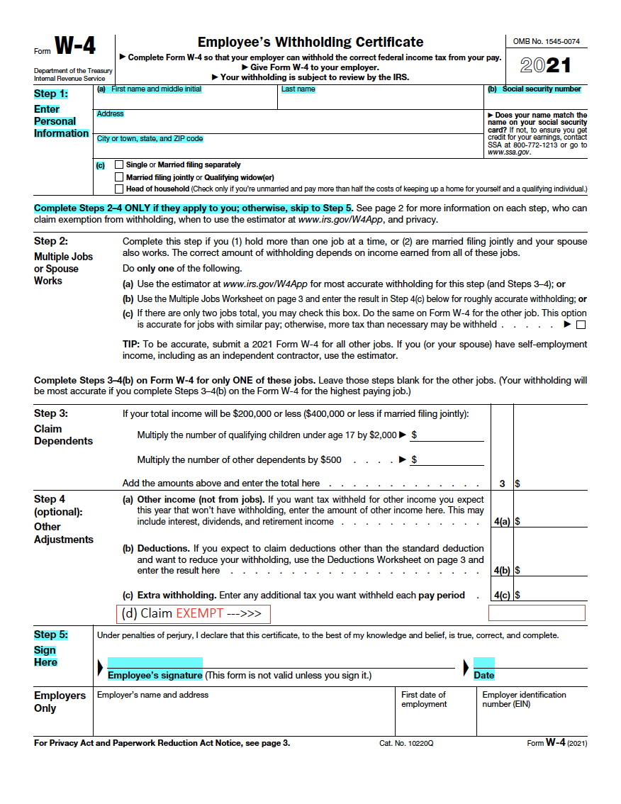 Printable Wt 4 Form - Printable Forms Free Online